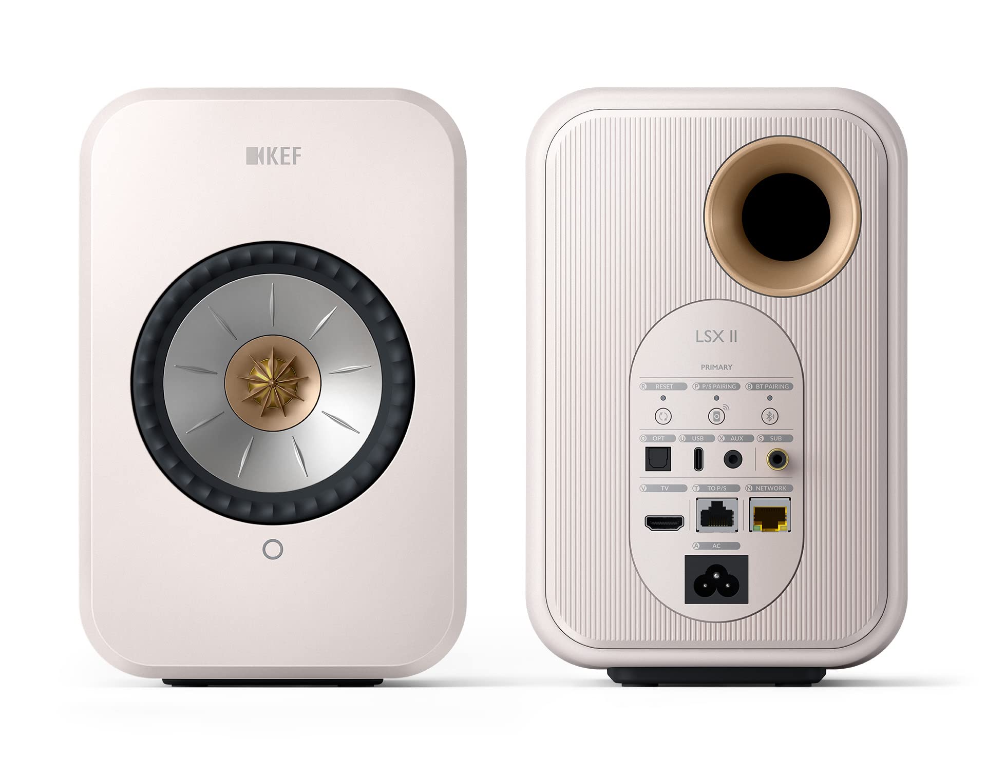 KEF LSX II Wireless HiFi Speaker System (Mineral White)