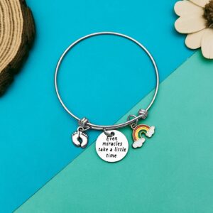 Rainbow Baby Bracelet New Mom Gifts Baby Announcement Jewelry Gifts Bangle Pregnancy Announcement Gifts Expecting New Mom Gift Mother to Be Gift Mother's Day Christmas Baby Shower Jewelry Gift