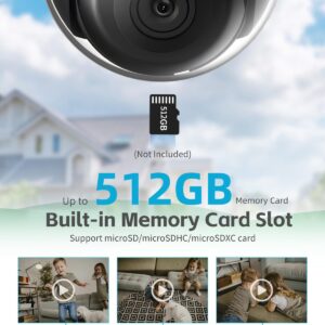 DS-2CD2183G2-I 2.8mm HIK 4K 8MP AcuSense PoE Fixed Dome IP Camera Outdoor Indoor with Human/Vehicle Detection, 120dB WDR, H.265+, 98ft IR Night Vision, Compatible with HIK NVR/Hik-Connect APP