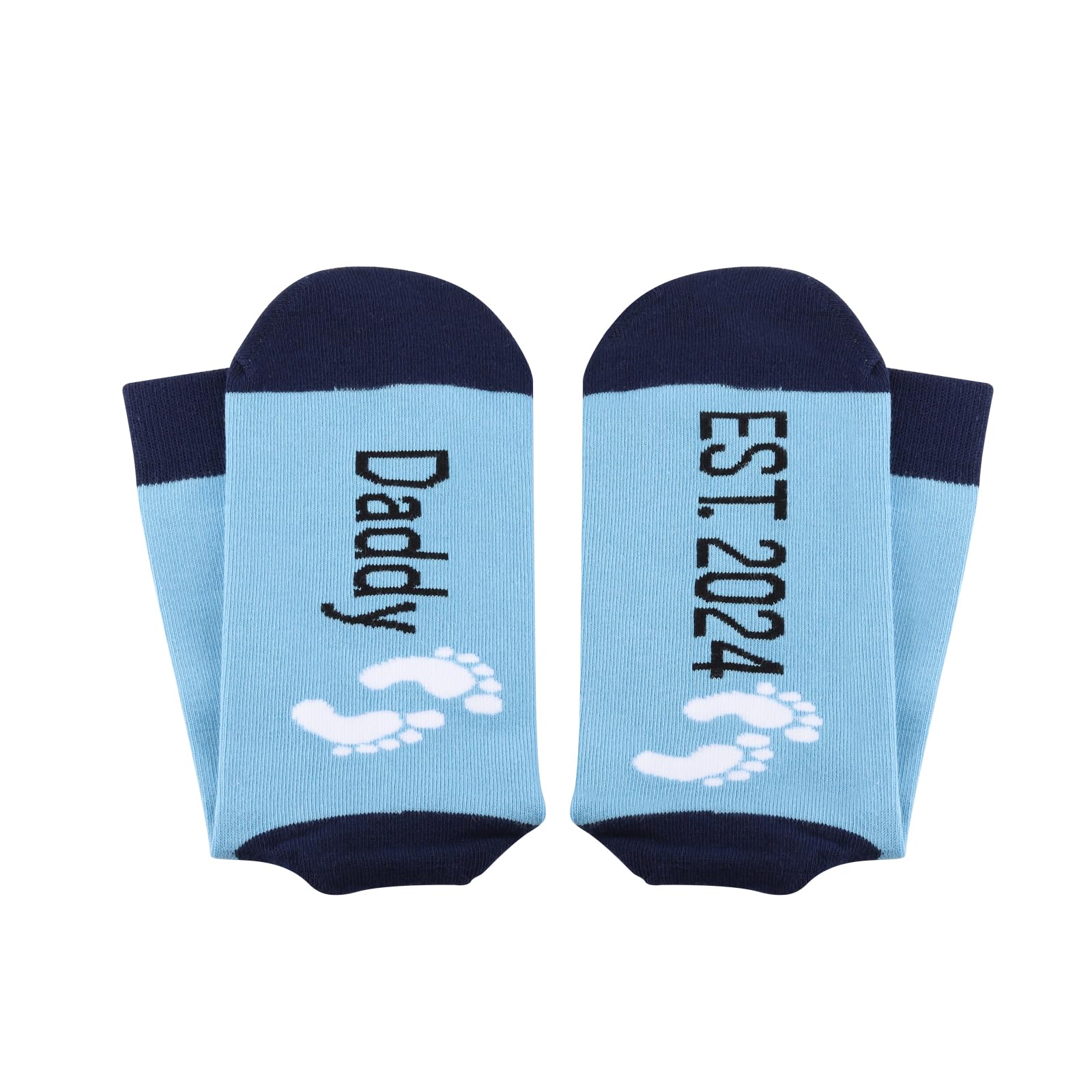 CMNIM New Parents Pregnancy Gifts Daddy and Mommy Est 2024 New Parents Socks First Time Parents to be Gifts Announcement Gift Socks