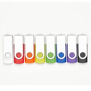 100 pack 8gb usb flash drives in 5 random colors usb 2.0 wholesale lot bulk memory sticks (100 pack, 8gb)