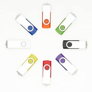 100 Pack 8GB USB Flash Drives in 5 Random Colors USB 2.0 Wholesale Lot Bulk Memory Sticks (100 Pack, 8GB)