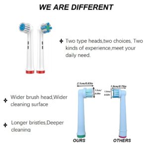 Benzili for Oral B Replacement Heads,Braun Replacement Brush Heads,Deep Cleaning Toothbrush Replacement Heads,Compatible with 7000/Pro 1000/9600/ 5000/3000/8000/-8 Pack