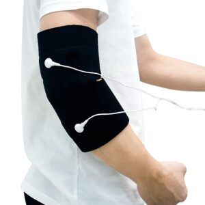 Pelvifine Electrodes with Silver Conductive Elbow Pad Silver Fiber Electrode Elbow Brace Compatible with TENS/EMS Machine(Please wet The conductive Silver cloth before use)