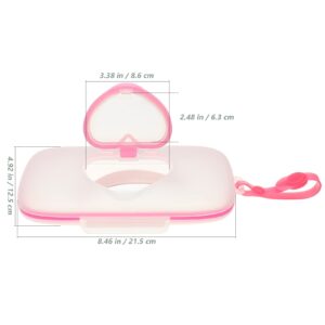 Baby Wipes Dispenser，On- The- Go Wipes Dispenser Baby Outdoor Travel Stroller Box，Travel Wipes Case Baby Wipe Holder，Refillable Container for Car Bathroom Living Room Pink