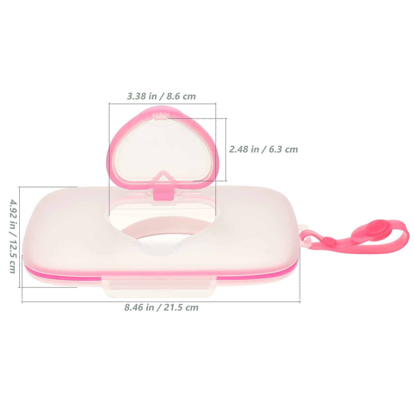 Baby Wipes Dispenser，On- The- Go Wipes Dispenser Baby Outdoor Travel Stroller Box，Travel Wipes Case Baby Wipe Holder，Refillable Container for Car Bathroom Living Room Pink