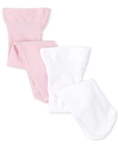 the children's place,baby-girls,tights,shell/white -2 pack,6-12 months