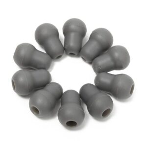 fastrohy 10pcs silicone soft earplug eartips earpieces for littmann stethoscope reusable grey