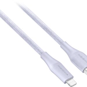 Insignia - 10' Lightning to USB Charge-and-Sync Cable - Purple