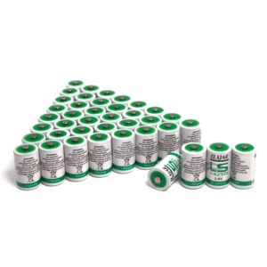 elxjar (40-pack) ls-14250 1/2 aa 3.6v lithium battery (non rechargeable) replacement for saft water meter electricity meter gas