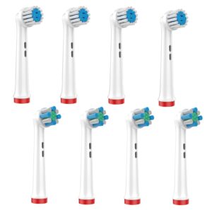 benzili for oral b replacement heads,braun replacement brush heads,deep cleaning toothbrush replacement heads,compatible with 7000/pro 1000/9600/ 5000/3000/8000/-8 pack