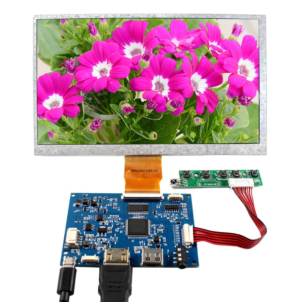 FanyiTek 7 inch 1024x600 700nit IPS LCD Screen and HDMI USB 50pin Controller Board,support Image 180° Rotation