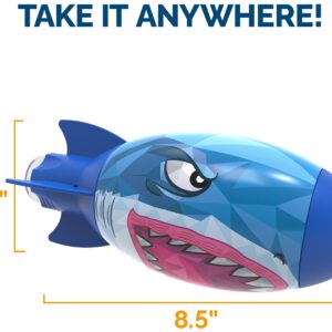 Swimways Shark Rocket, Kids Pool Accessories & Torpedo Pool Toys, Water Rocket Outdoor Games for the Swimming Pool, Lake & Beach for Kids Ages 5 & Up