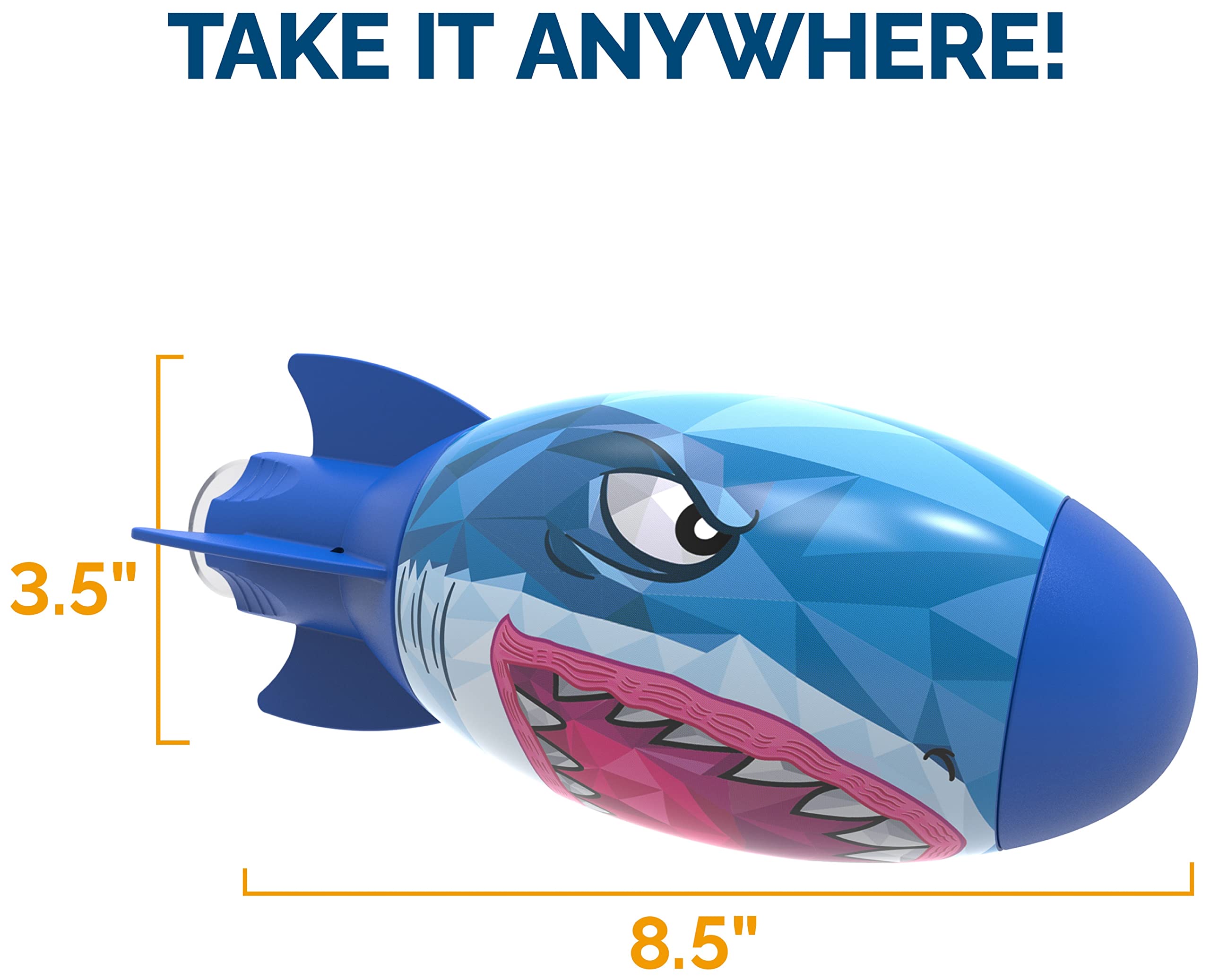 Swimways Shark Rocket, Kids Pool Accessories & Torpedo Pool Toys, Water Rocket Outdoor Games for the Swimming Pool, Lake & Beach for Kids Ages 5 & Up