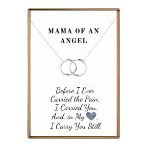 viy personal card miscarriage necklace for mothers, pregnancy loss memorial for mother, miscarriage gifts for mothers, sympathy gifts miscarriage, miscarriage keepsake, angel memorial gift