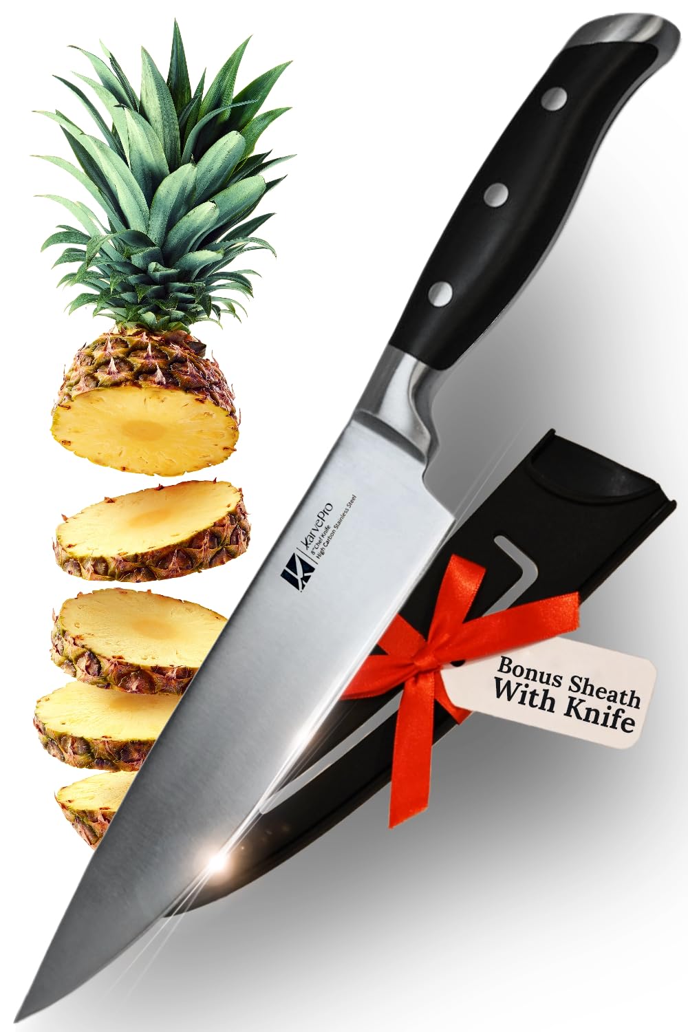 KarvePro Sharp, High Carbon Stainless Steel, Chef’s Knife-Professional 8 inch, Multipurpose Kitchen Knife