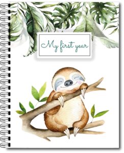 my baby book, memories book, baby journal (sloth), baby first year memory book, keepsake milestone baby book for boys or girls