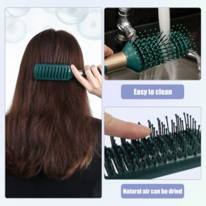 VOCOSTE Vent Hair Brush, Detangling Brush for Women and Men, Wet Hair Brush with Ball Tipped Bristles for All Hair Types, Green