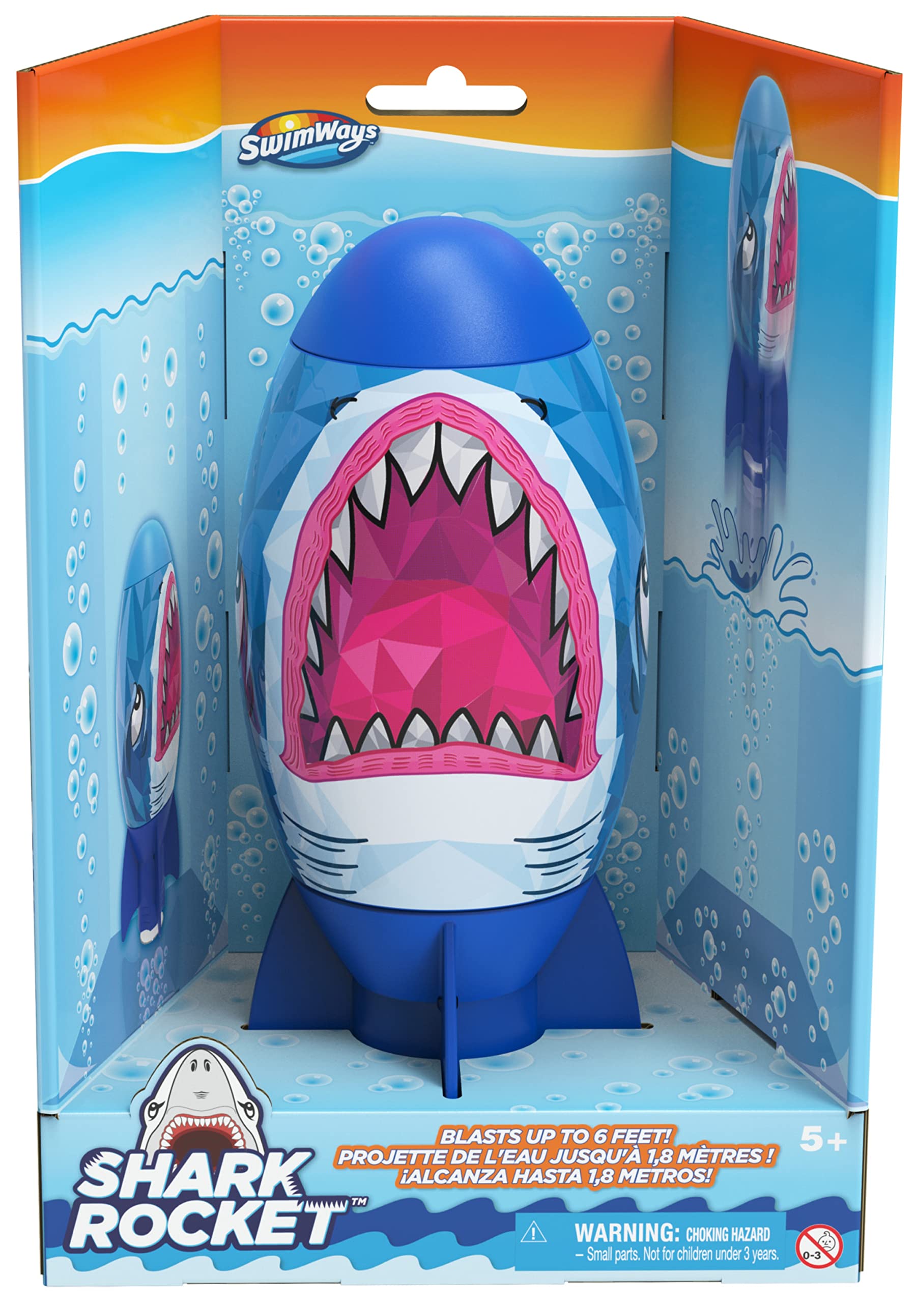 Swimways Shark Rocket, Kids Pool Accessories & Torpedo Pool Toys, Water Rocket Outdoor Games for the Swimming Pool, Lake & Beach for Kids Ages 5 & Up