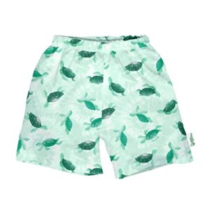 i play. baby boys trunks with built-in reusable and toddler swim diaper, seafoam, 12-18 month us