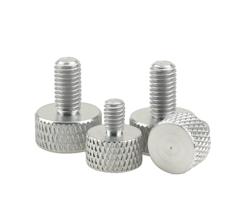 20 Pcs Aluminum knurling Fully Threaded Hand Twistscrew,for Motherboard Installation Etc.M3x12mm