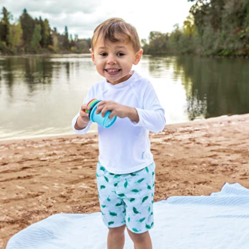 i play. baby boys Trunks With Built-in Reusable and Toddler Swim Diaper, Seafoam, 12-18 Month US