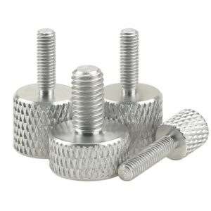 20 Pcs Aluminum knurling Fully Threaded Hand Twistscrew,for Motherboard Installation Etc.M3x4mm