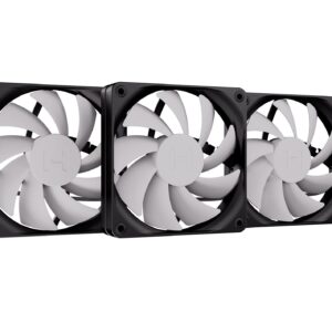 HYTE Flow FA12 Triple Fan Pack (120mm), High Performance PWM Gaming Case Fan, 1500 RPM, 4-PIN, Fluid Dynamic Bearing, White