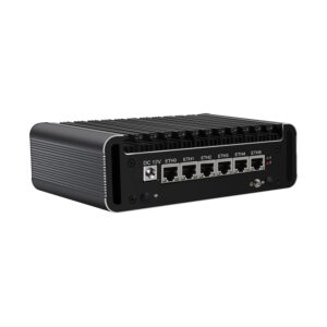 HUNSN Micro Firewall Appliance, Mini PC, OPNsense, VPN, Router PC, Intel Core I7 1165G7, RJ07, AES-NI, 6 x Intel 2.5GbE I226-V LAN, COM, HDMI, 16G RAM, 256G SSD