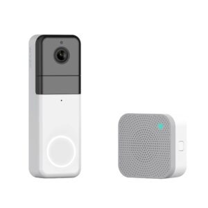 wyze wireless video doorbell pro (chime included), 1440 hd video, 1:1 aspect ratio: 1:1 head-to-toe view, 2-way audio, night vision with wyze cam plus 3 month subscription