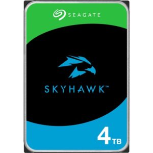 seagate skyhawk st4000vx016 4 tb hard drive - 3.5" internal - sata (sata/600) - conventional magnetic recording (cmr) method - network video recorder, camera, video recorder device supported