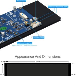 7.9inch Capacitive Touch 400×1280 IPS DSI Interface Display Panel LCD Supports Raspberry Pi 4B/3B+/3A+, CM3/3+/4 @XYGStudy