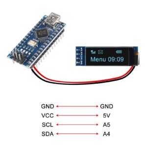 DWEII 10 Pieces I2C Display Module 0.91 Inch I2C OLED Display Module I2C OLED Screen Driver DC 3.3V~5V 4PINS for Arduino ESP32 ESP8266 AVR PIC STM32 for Raspberry pi (Blue Color)