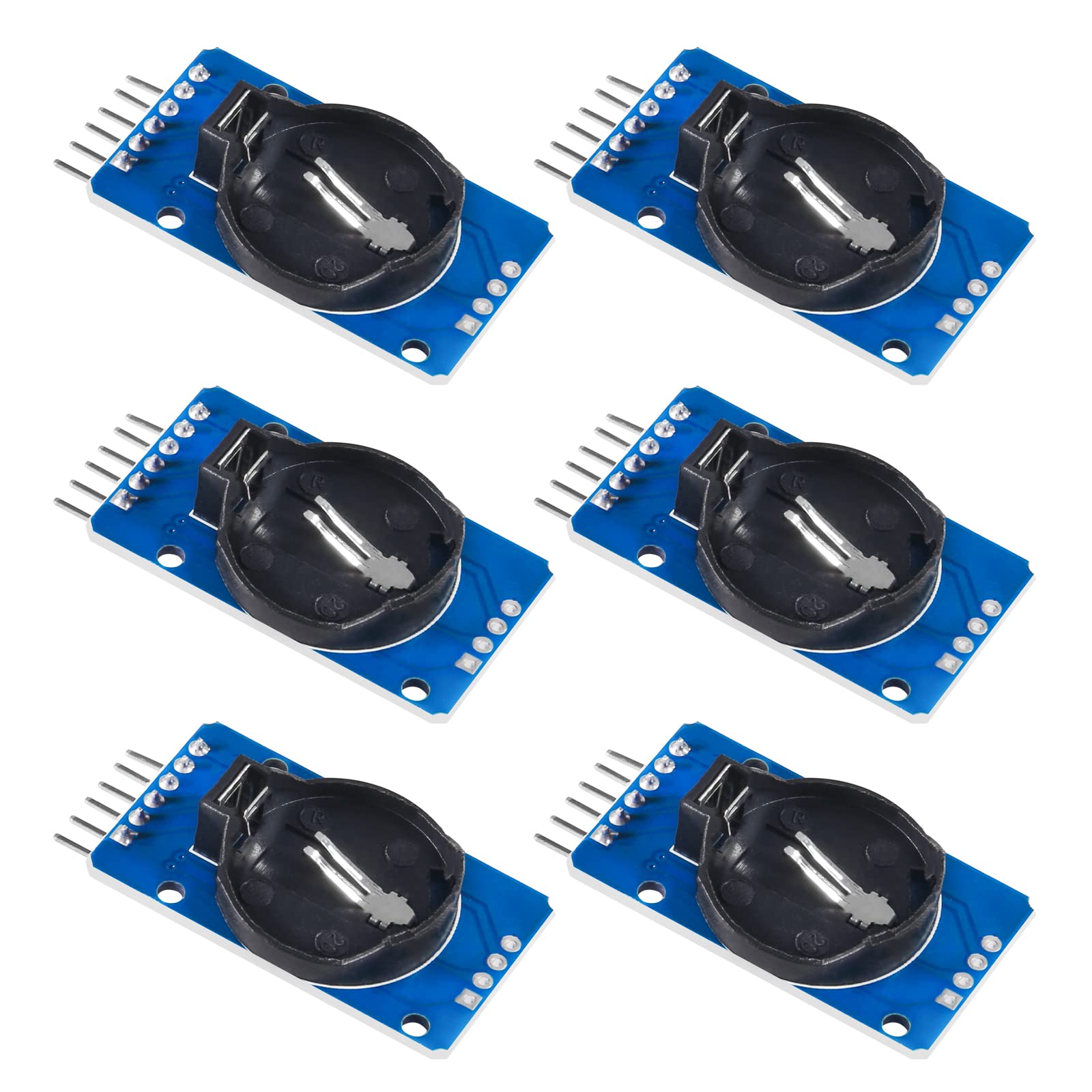 Diitao 6PCS Real Time Clock Module DS3231 AT24C32 IIC RTC Clock Module High Precision RTC Module 3.3V-5.5V for Arduino for Raspberry Pi(Without Battery)