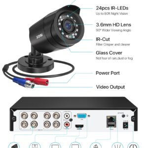 ZOSI 3K Lite Security Camera System with AI Human Vehicle Detection,H.265+ 8CH HD TVI Video DVR Recorder with 8X HD 1920TVL 1080P Indoor Outdoor Weatherproof CCTV Cameras,Remote Access,1TB Hard Drive