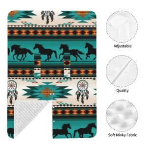 SUYGGCK Aztec Tribal Horse Baby Car Seat Canopy Cover Multi Use Nursing Cover for Newborn Car Seat Canopy Mom Nursing Breastfeeding Covers Newborn Shower Gift, One Size