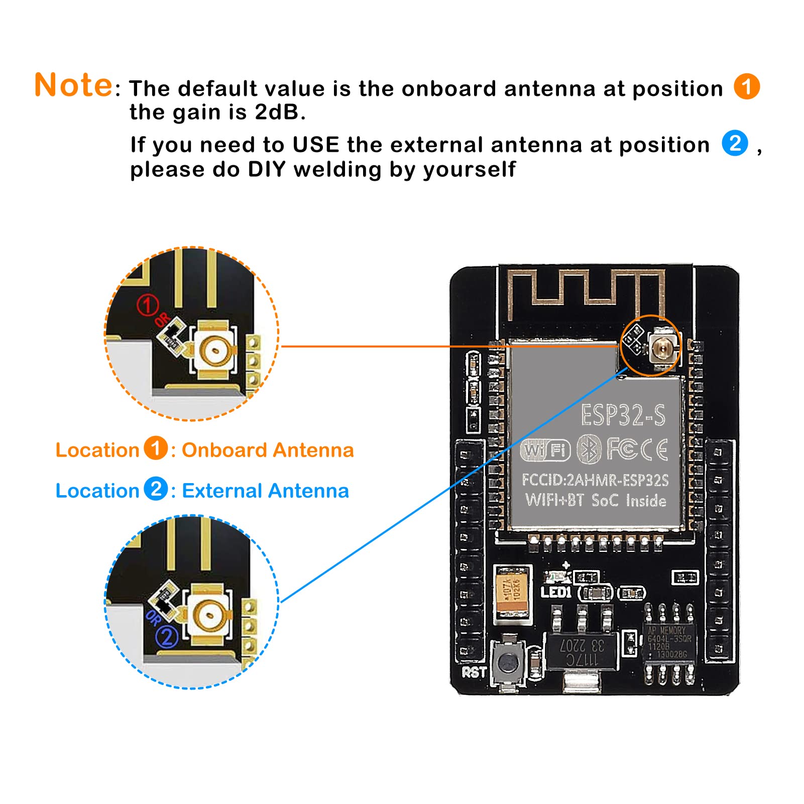 AITIAO 2Pcs ESP32-CAM-MB ESP32-CAM WiFi Bluetooth Development Board ESP32-CAM-MB Micro USB to Serial Port CH340G with OV2640 2MP Camera Module Dual Mode Compatible with Raspberry Pi