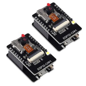 aitiao 2pcs esp32-cam-mb esp32-cam wifi bluetooth development board esp32-cam-mb micro usb to serial port ch340g with ov2640 2mp camera module dual mode compatible with raspberry pi