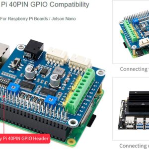 Stepper Motor HAT Dual Onboard 2-CH HR8825 Motor Driver Chip,Drive two Stepper Motors Up To 1/32 Microstepping,Apply to 3D Printer, Sculpturing machine, Mechanical Arm,for Raspberry Pi/ Jetson Nano