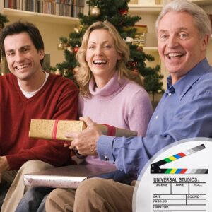 MCPINKY White Movie Clapboard, Wooden Clapper Board Rainbow Color Professional Film Slate for Film Props Director