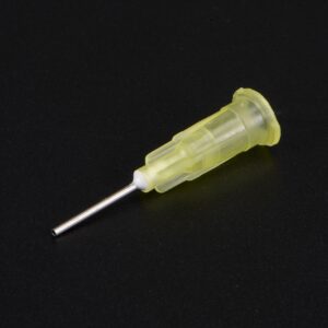 uxcell Industrial Blunt Tip Dispensing Needle with Luer Lock for Liquid Glue Gun, 20G 1/2", 10 Pcs (Yellow)