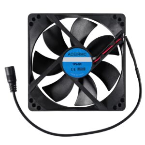 2pcs Blower Cooling Fan 120x25mm 110V 220V AC Powered Cooling Fan Dual-Ball Bearings 3 to 12V Speed Controller Fan for Receiver DVR Compatible with PlayStation Xbox Component