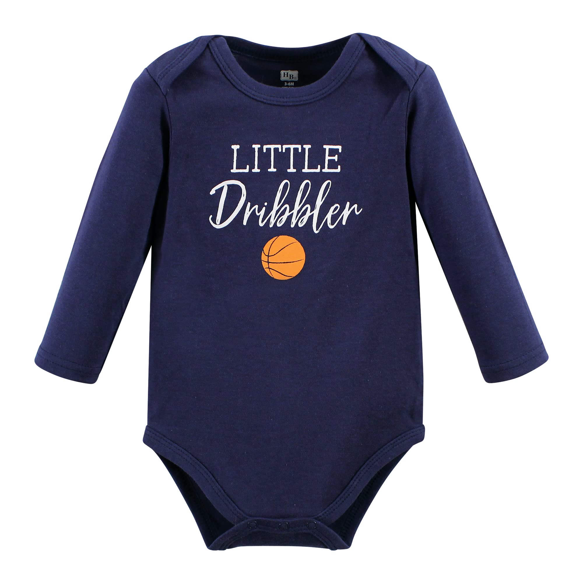 Hudson Baby Girls Bodysuits Unisex Cotton Long-Sleeve Basketball, 3-6 Months, Basketball, 3-6 Months US