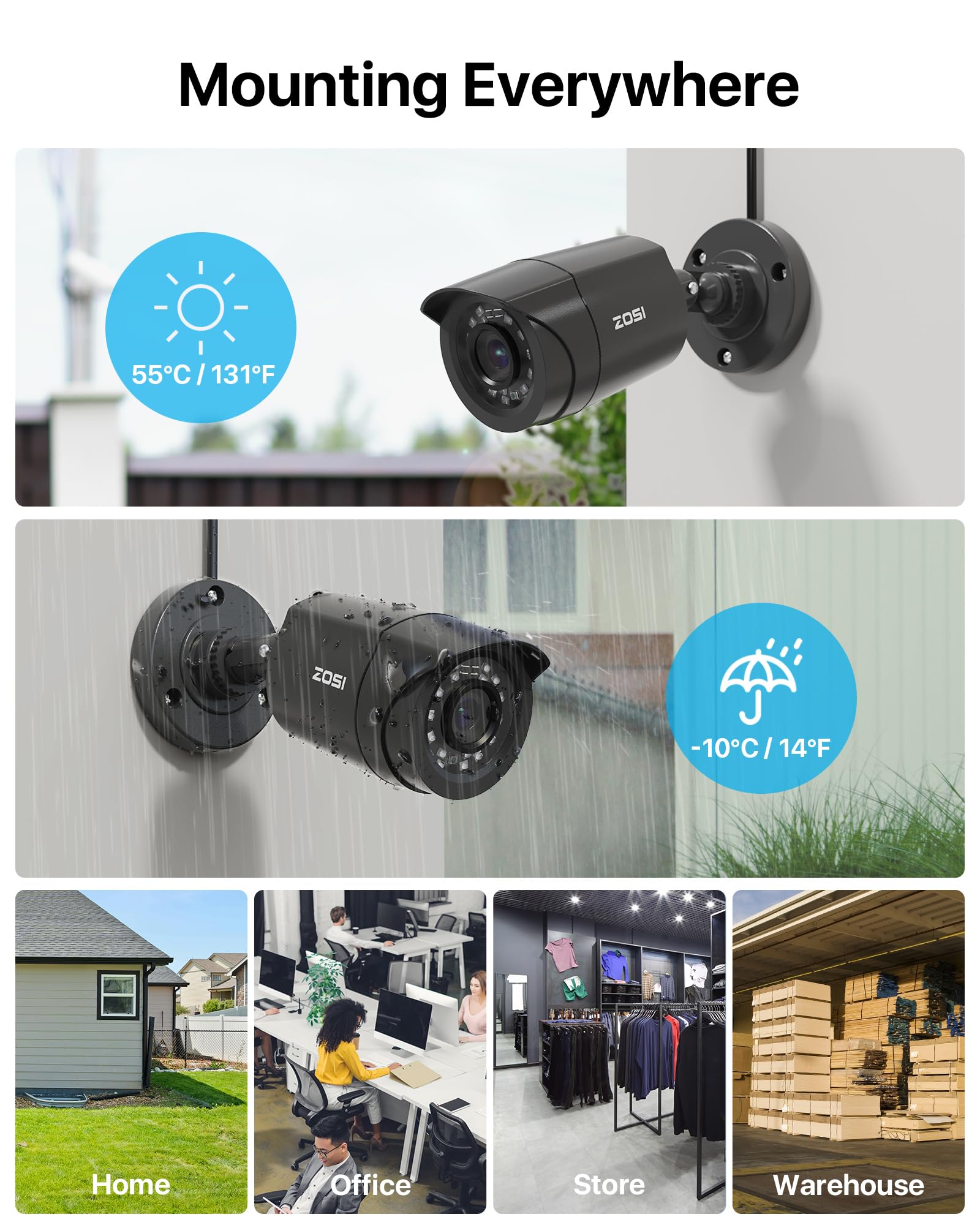 ZOSI 3K Lite Security Camera System with AI Human Vehicle Detection,H.265+ 8CH HD TVI Video DVR Recorder with 8X HD 1920TVL 1080P Indoor Outdoor Weatherproof CCTV Cameras,Remote Access,1TB Hard Drive