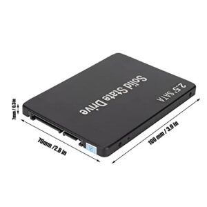 Naroote Laptop SSD Low Consumption 2.5 Inch Drive Black DC 5V 0.95A Quick Start for Office Desktop PC