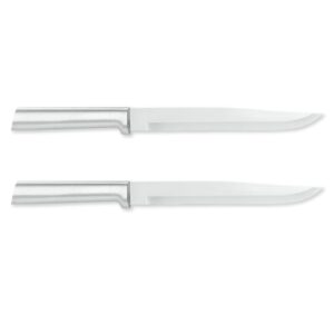 rada slicing knife – stainless steel blade with brushed aluminum handle, 11-3/8 inches, pack of 2