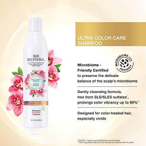 Biotera Ultra Color Care Shampoo | Prolongs Vivid Color-Treated Hair | Microbiome Friendly | Vegan & Cruelty Free | Paraben & Sulfate Free | Color-Safe | 32 Fl Oz