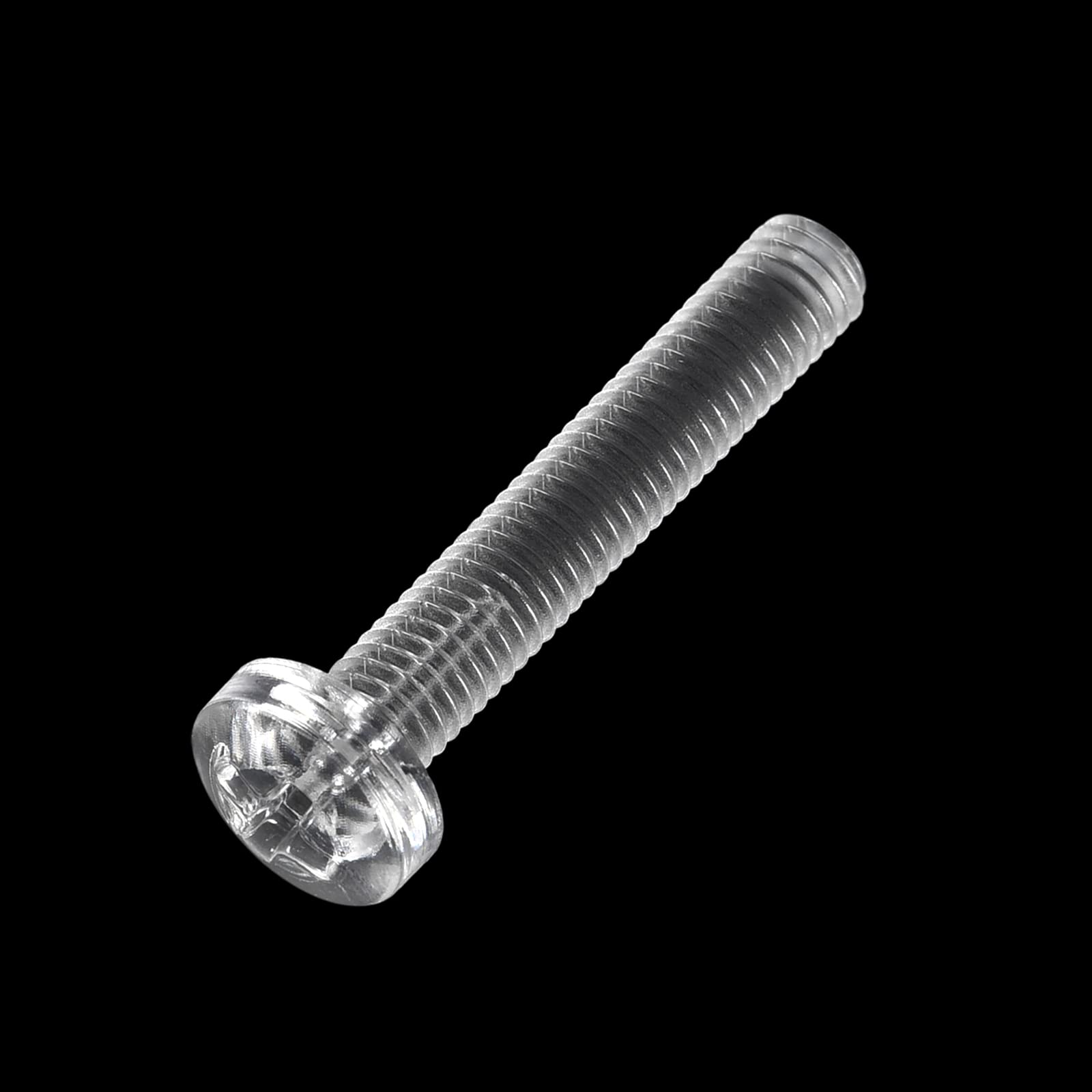 uxcell M5x30mm Plastic Phillips Bolts 50pcs PC Pan Head Machine Screws Transparent