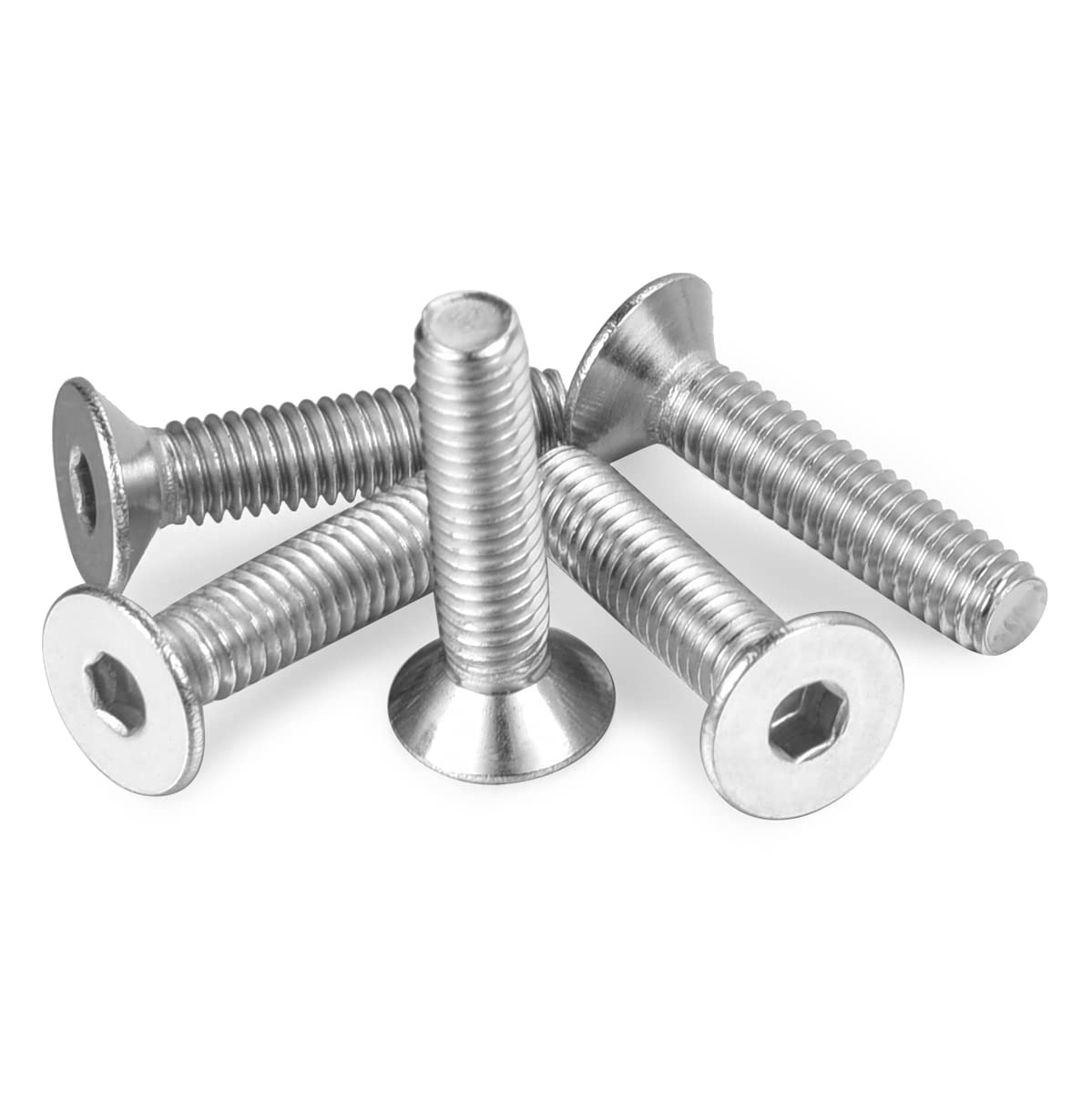 M10-1.5 × 25MM DIN7991 of 304 Stainless Steel Countersunk Screw Bolt Fully Thread Flat Head Socket Cap Screws Metric 10PCS