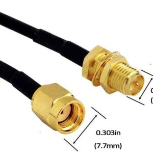 16ft WiFi Antenna Extension Cable RG174 RP-SMA Coaxial Cable Low Loss for Wireless LAN Router Bridge External Antenna Equipment 2 Pack